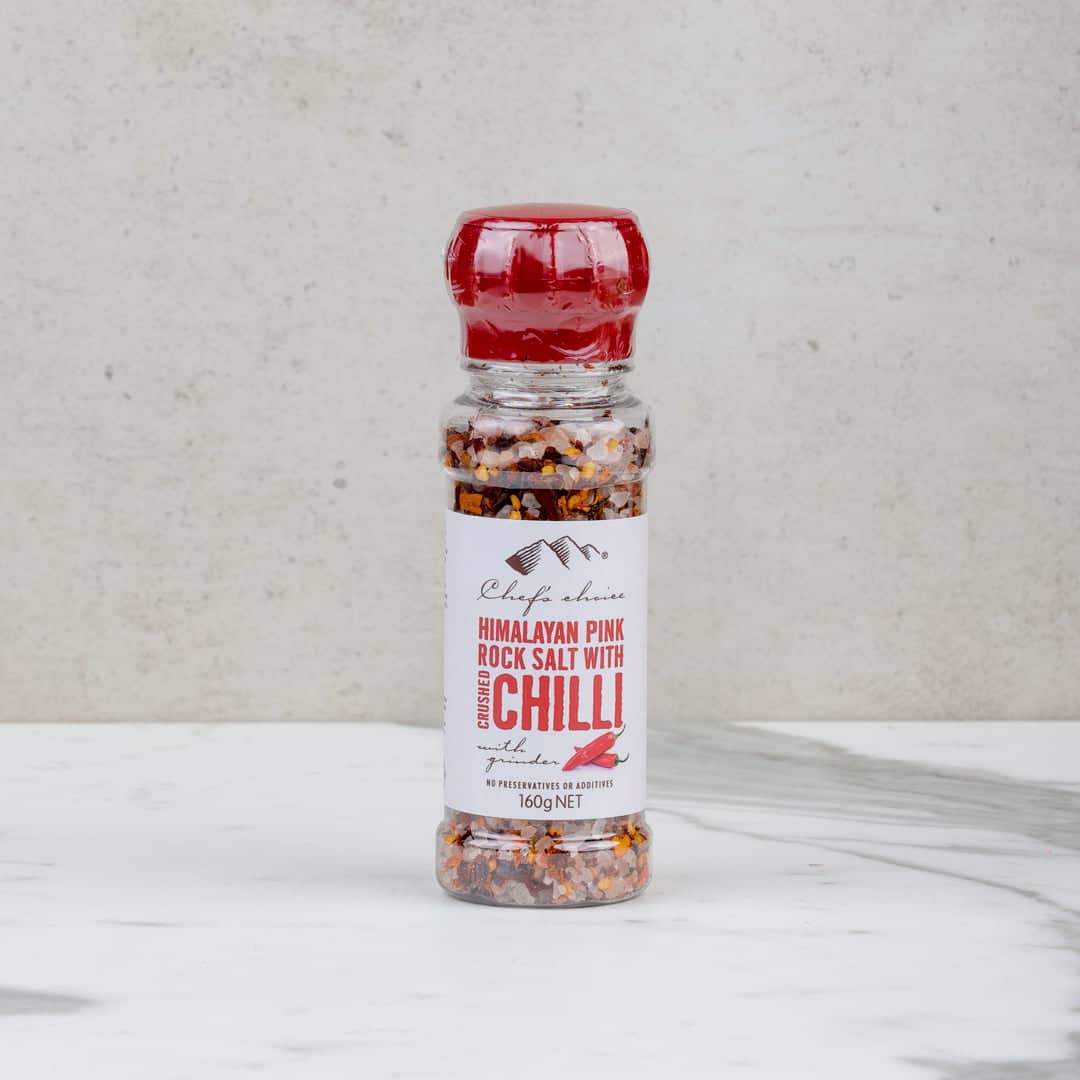 Chef's Choice Pink Rock Salt With Chilli Grinder - 160 G | VIVE Cooking ...